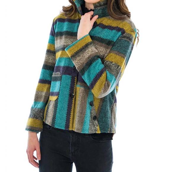 Trisha Tyler | Jackets & Coats | New Trisha Tyler Stripe Button Collar ...